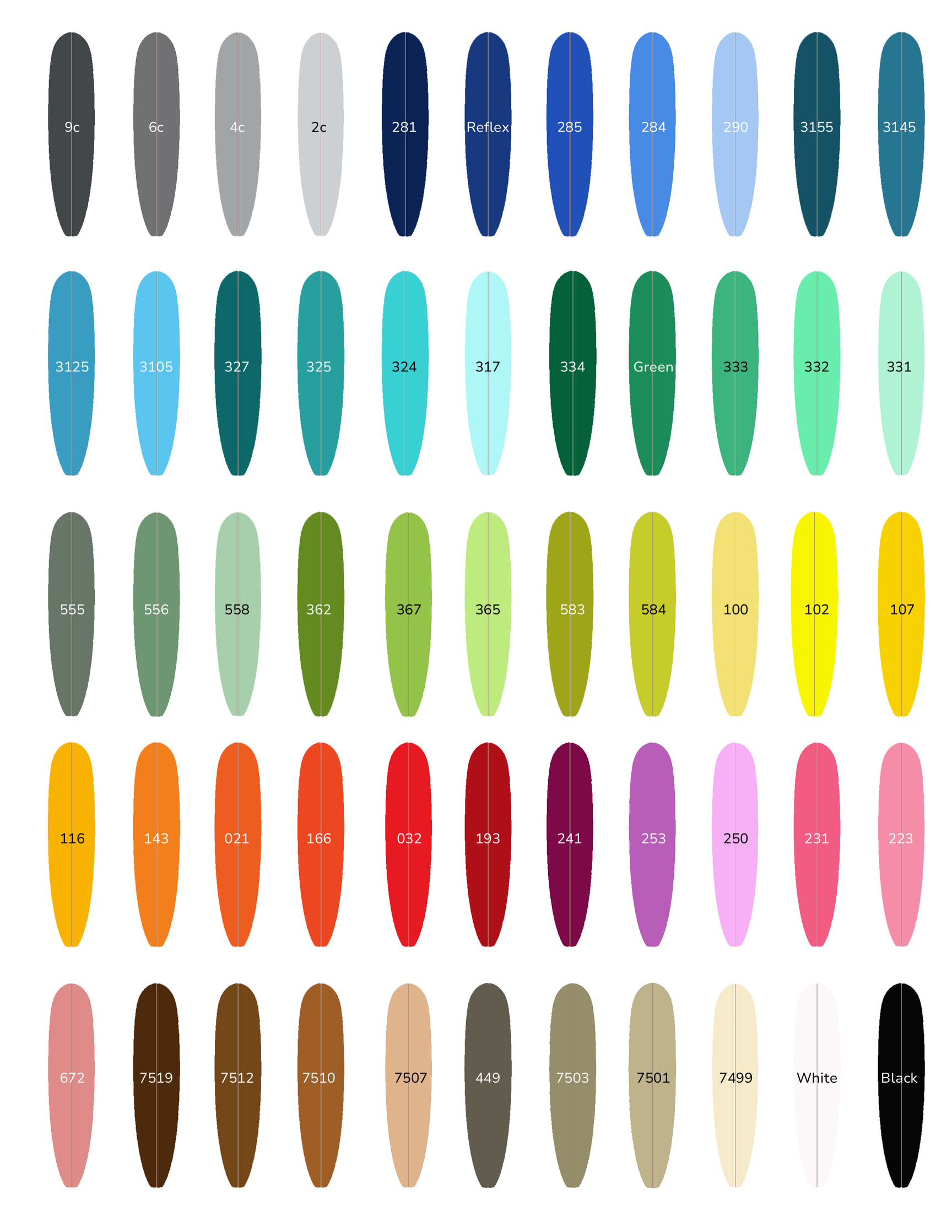 Custom Surfboard Colors | Walden Surfboards – Design Your Ride