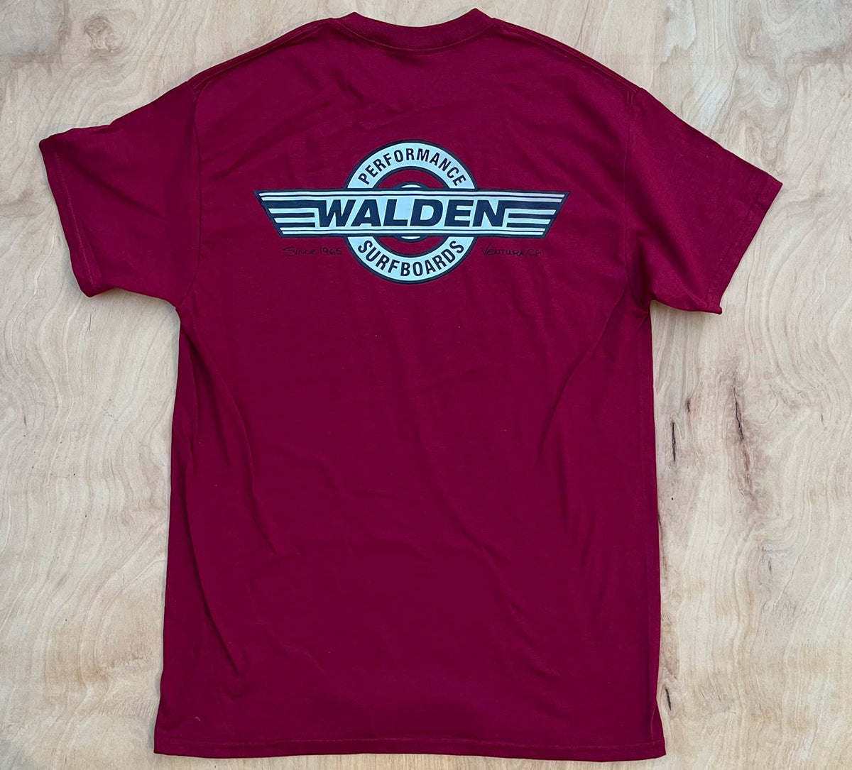 SALE Performance logo: Burgundy – Walden Surfboards