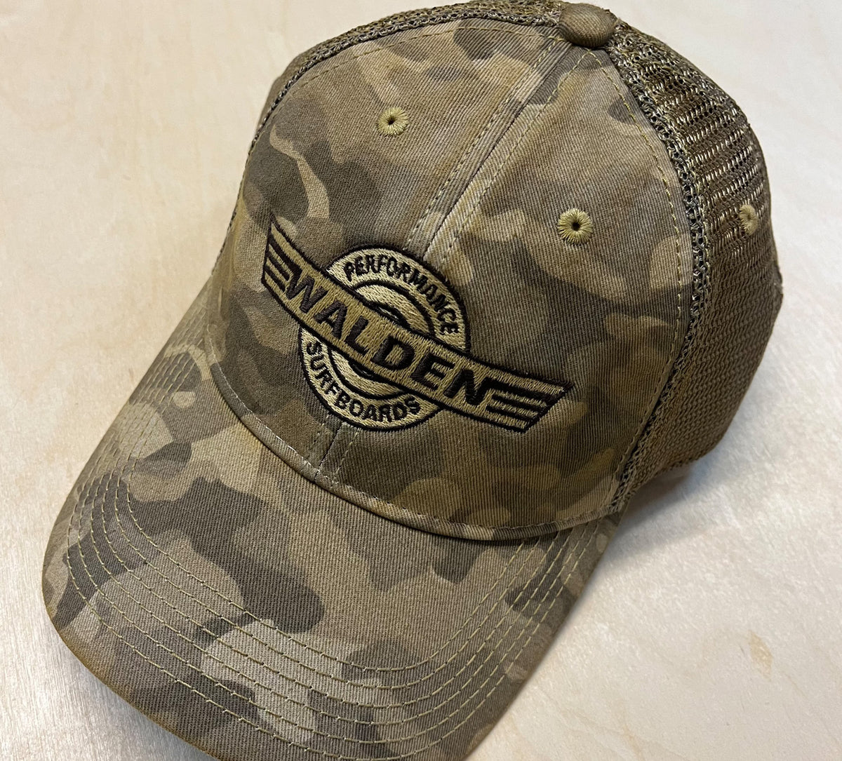 Performance logo hat : Camo – Walden Surfboards